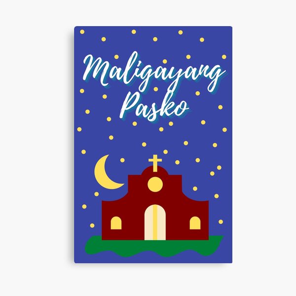 "Merry Christmas Maligayang Pasko with Church- Filipino Christmas ...