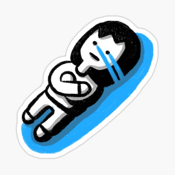 "Sad puddle of tears" Sticker for Sale by NevaehLi | Redbubble