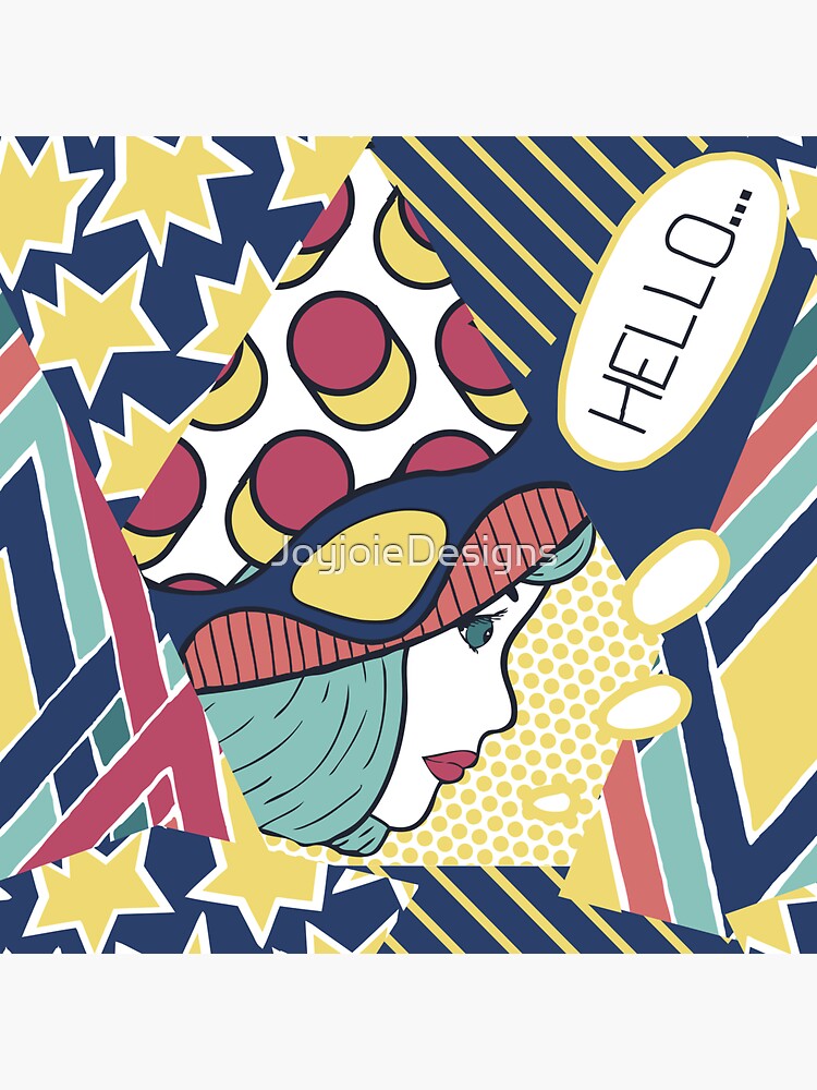 "Hello Pop " Sticker for Sale by JoyjoieDesigns | Redbubble