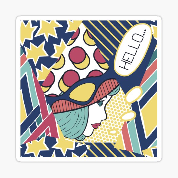 "Hello Pop " Sticker for Sale by JoyjoieDesigns | Redbubble