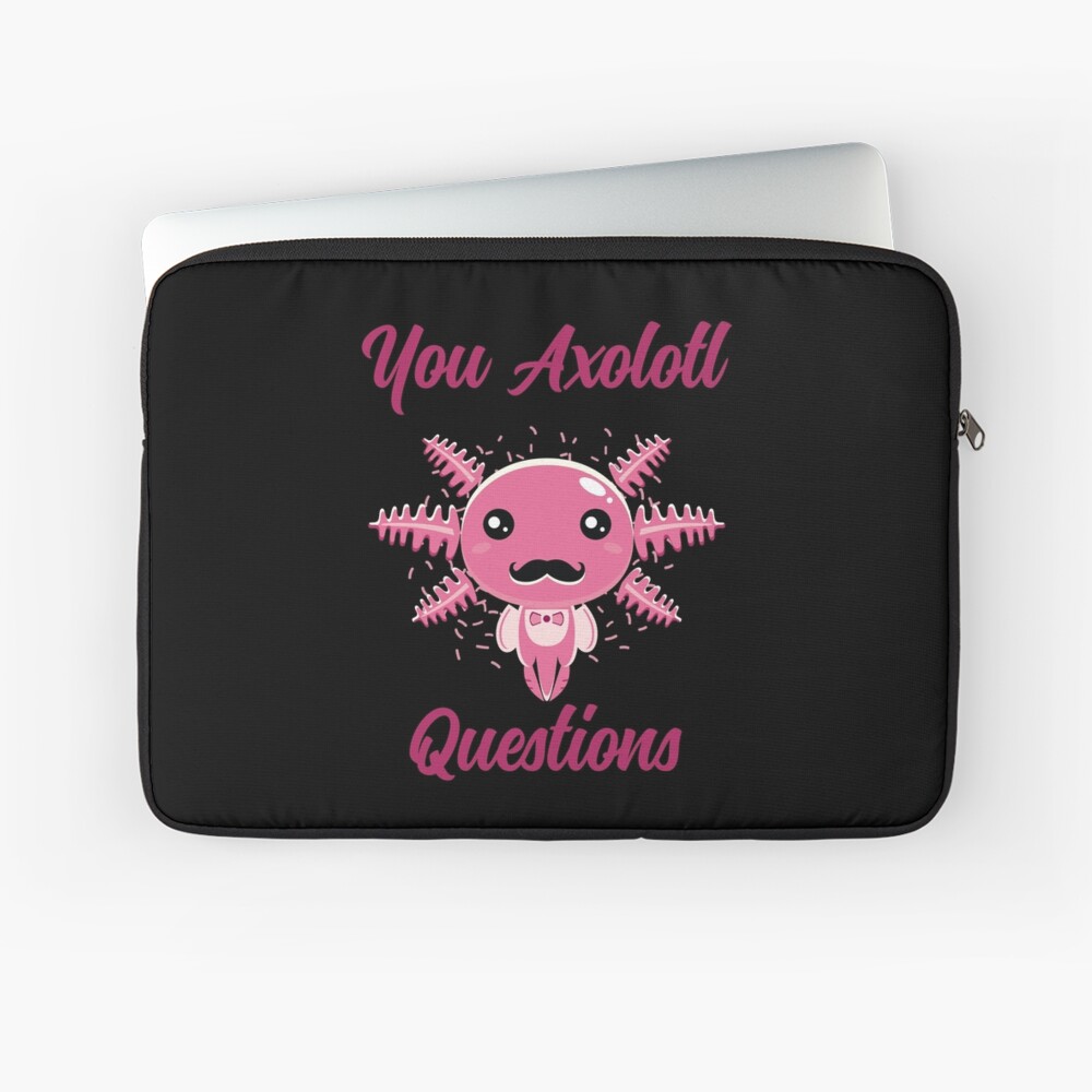 "You Axolotl Questions Kawaii Cute Salamander in Retro Suit | Funny ...