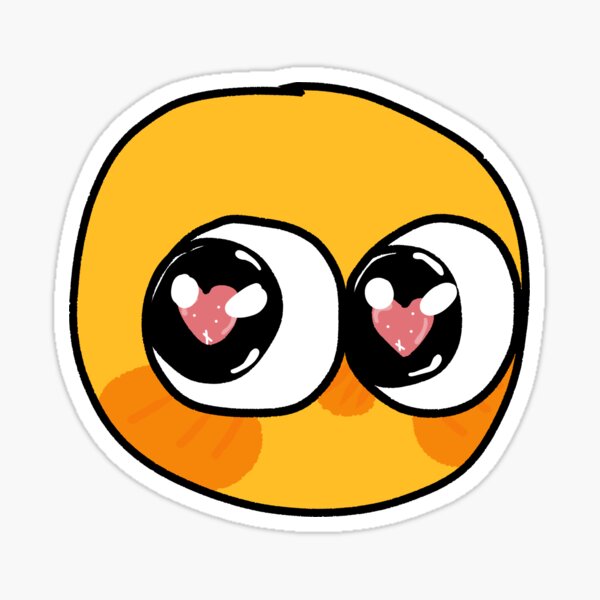 "Blushing cute emoji" Sticker for Sale by Lover-of-all | Redbubble
