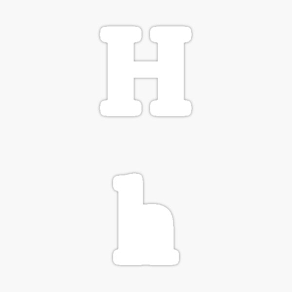 "Letter H initial design in small and capital letter" Sticker for Sale ...