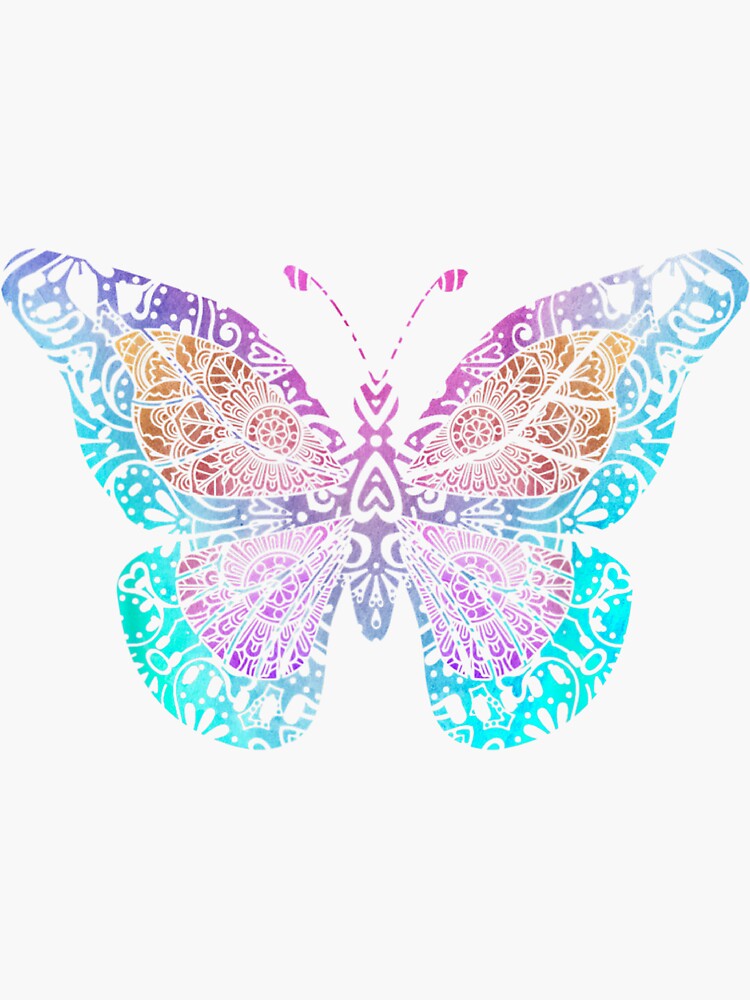 "Tibetische Traumf%C3%A4nger Yoga Designs Schmetterling" Sticker for ...