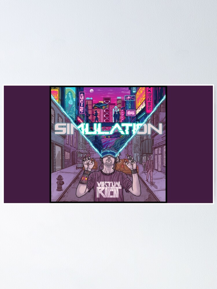 Poster avec l'œuvre « virtual riot disciple simulation ep lp album 2021 ...