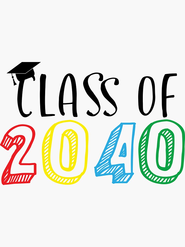 "Class of 2040 Grow With Me" Sticker for Sale by Raminovitch | Redbubble