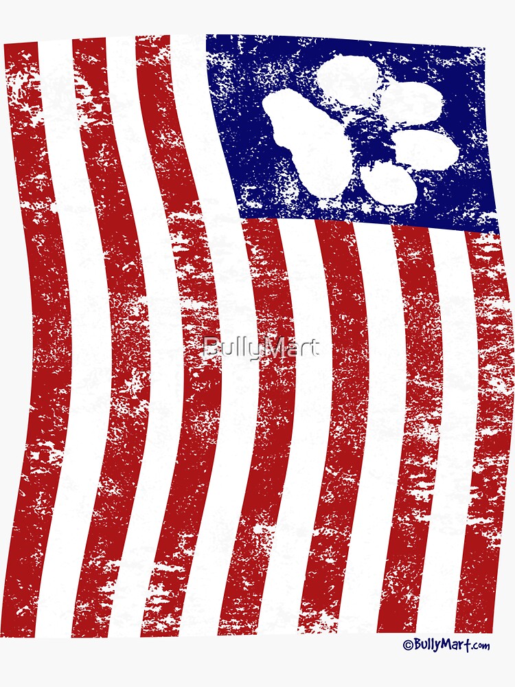 "American Dog USA Flag" Sticker for Sale by BullyMart | Redbubble