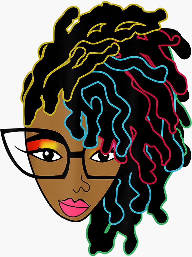 " Hair Locd Woman Dreadlocks Black Girl Locks Lady" Sticker for Sale by ...