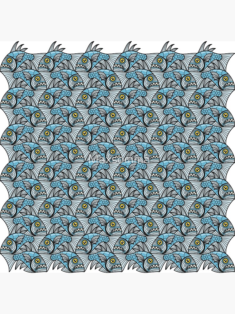 Poster « Escher Fish Pattern I », par Maxsomma | Redbubble