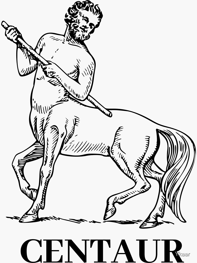 "CENTAUR ANCIENT MYTHOLOGICAL CREATURE CHIRON" Sticker for Sale by ...