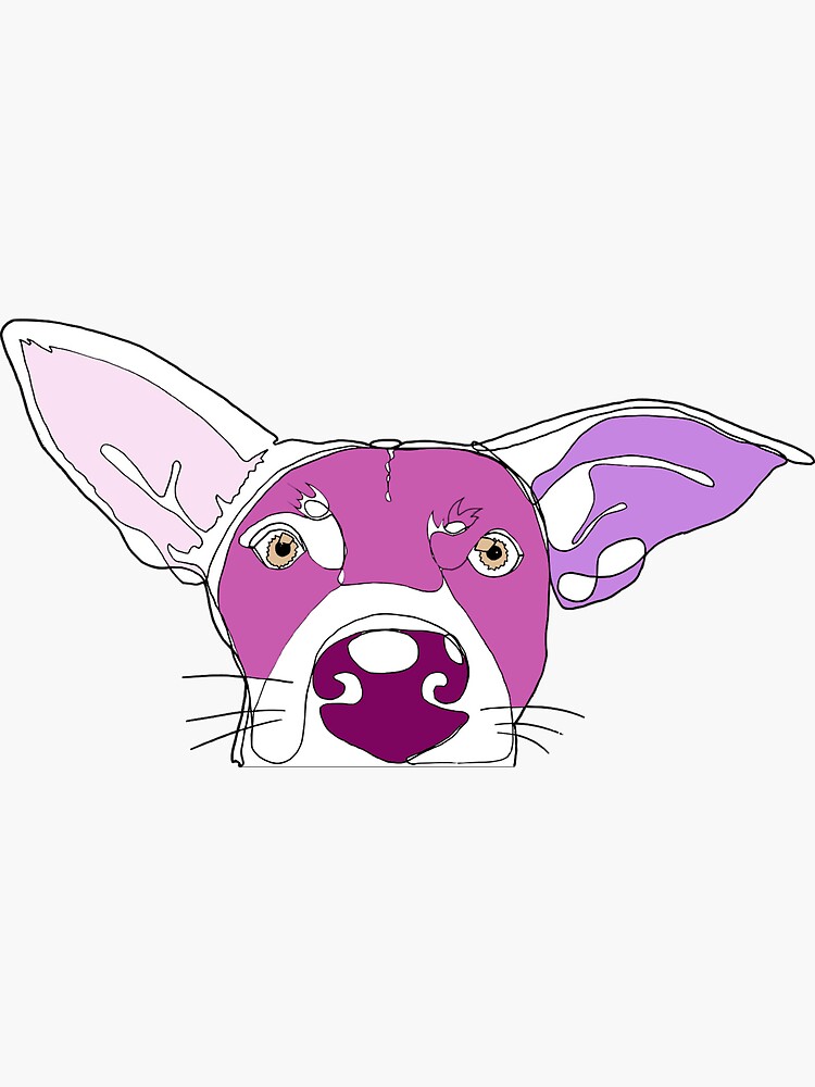 "Pink dog" Sticker for Sale by Coolzstuff | Redbubble