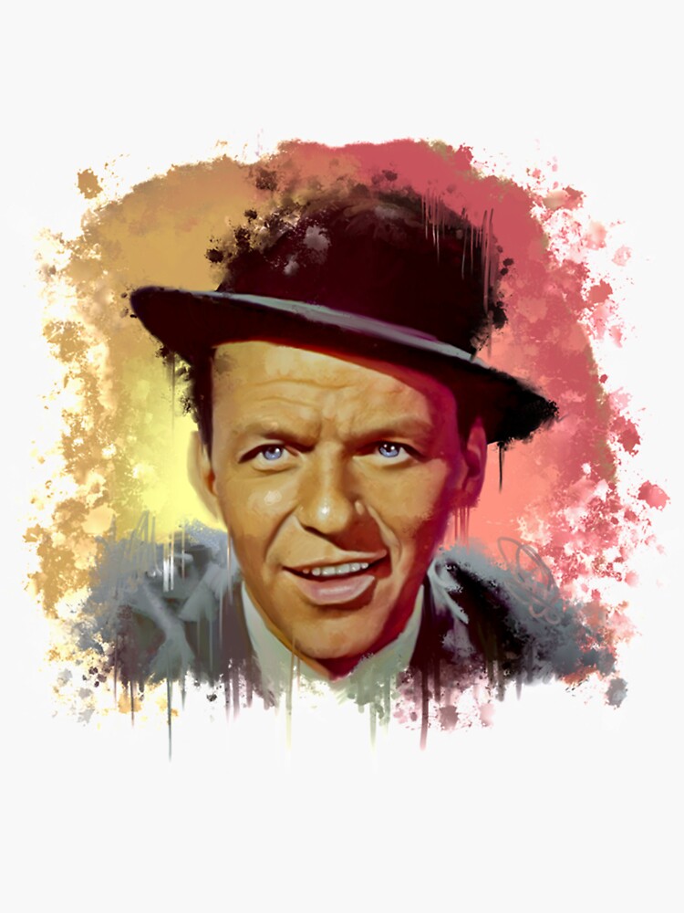 "Frank Sinatra art" Sticker for Sale by broadwayve | Redbubble