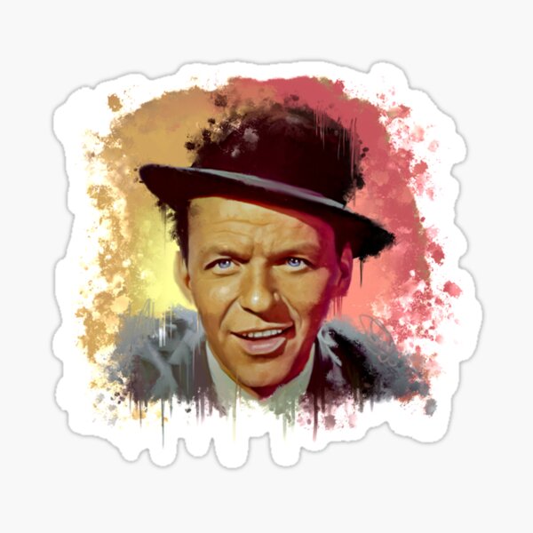 "Frank Sinatra art" Sticker for Sale by broadwayve | Redbubble