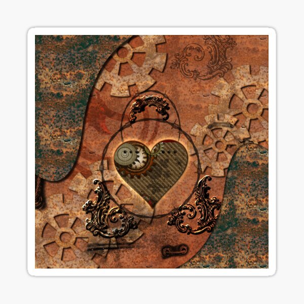 "Steampunk, rusty metal" Sticker by nicky2342 | Redbubble