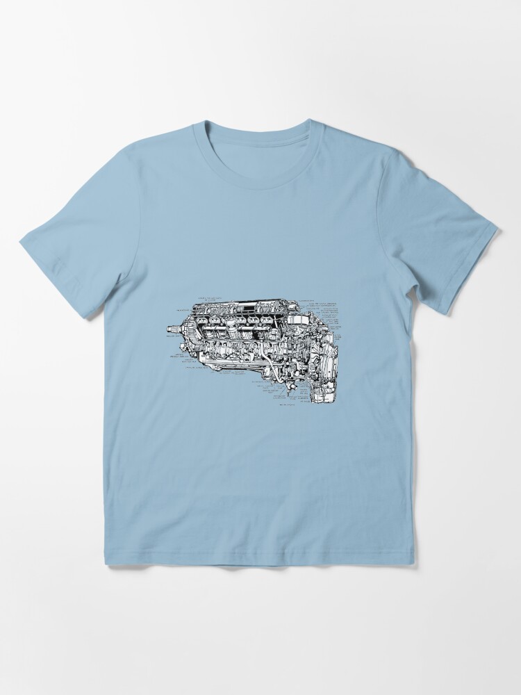"Supermarine Spitfire (Merlin) V12 Engine." T-shirt for Sale by ...