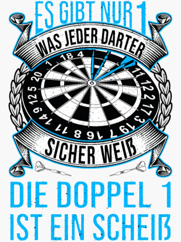 "Darts Saying Dart Player Darts Darts Pub 180" Sticker for Sale by ...