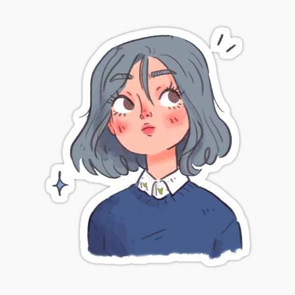 "Happy Cute Girl " Sticker for Sale by CraftsCeylon | Redbubble