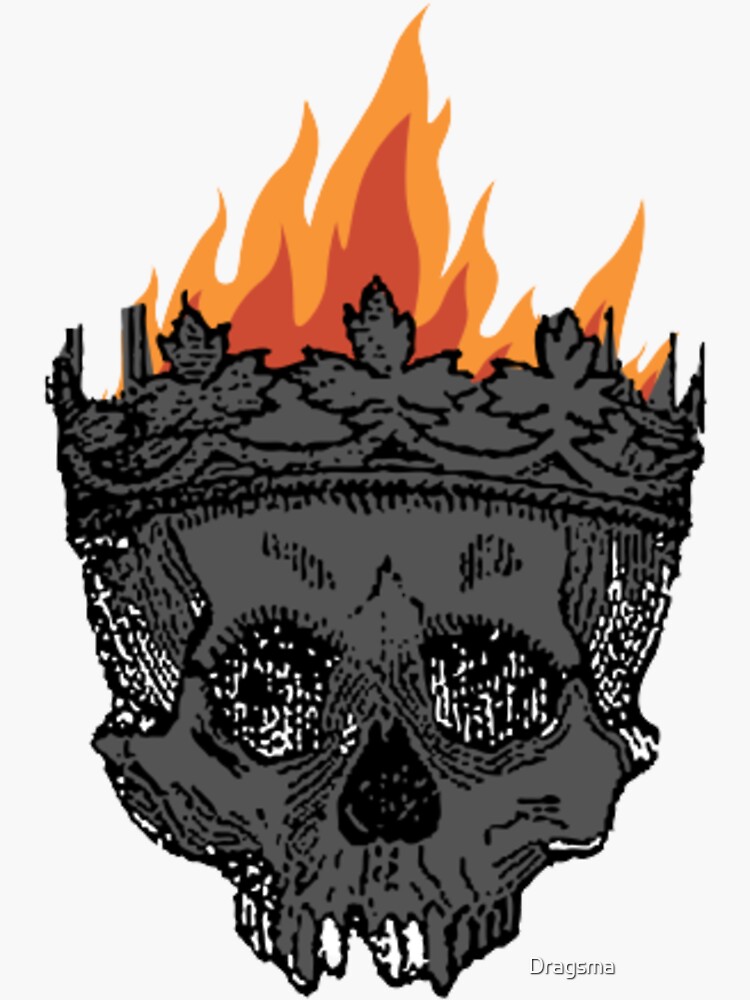 "fire skull sticker" Sticker for Sale by ma7lo | Redbubble
