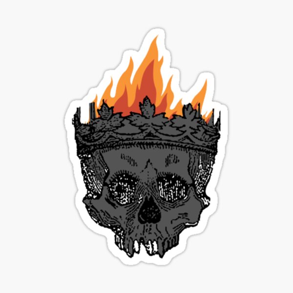 "fire skull sticker" Sticker for Sale by ma7lo | Redbubble