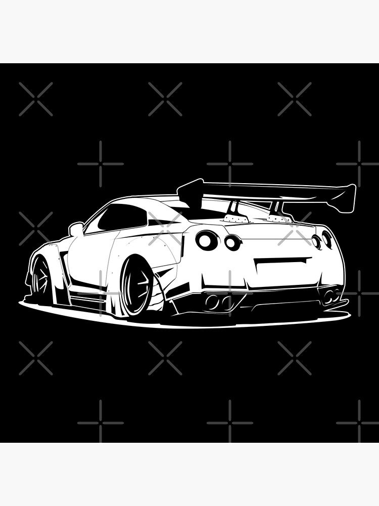 "NISSAN R35 gtr godzilla jdm vector art" Art Print for Sale by ...