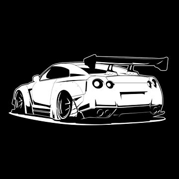 "NISSAN R35 gtr godzilla jdm vector art" Sticker for Sale by Rocket ...