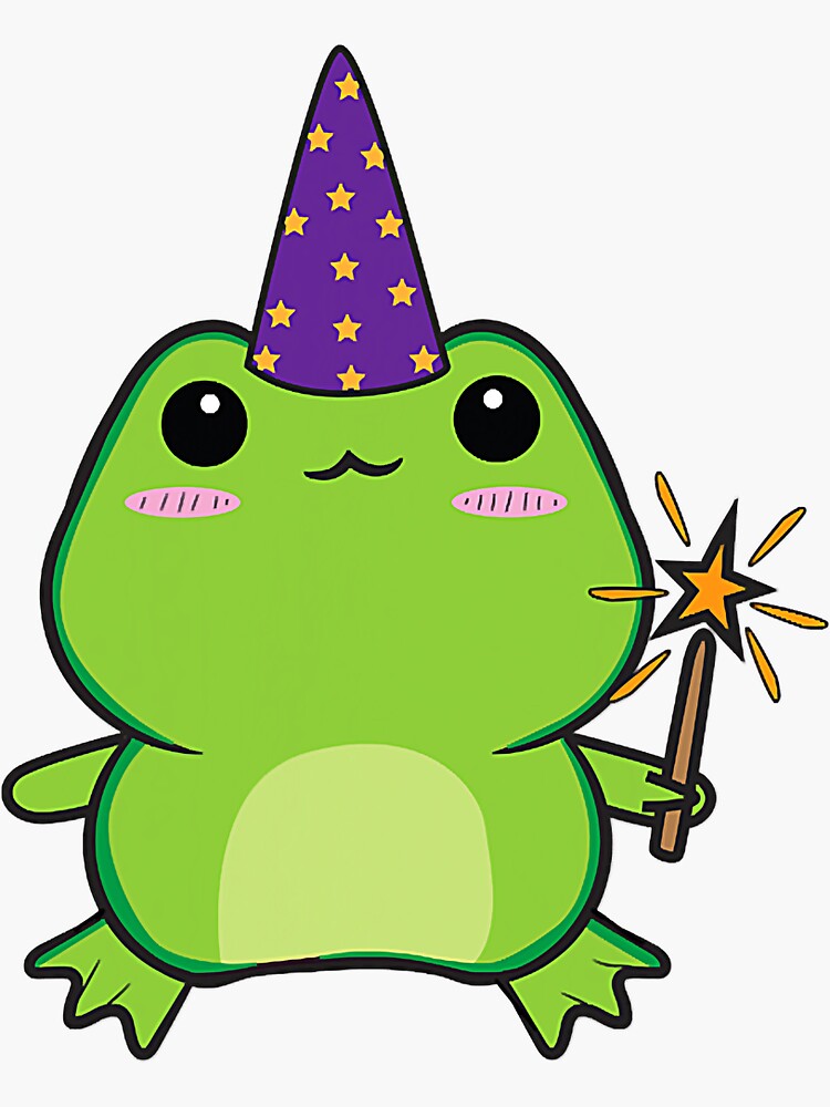 "Frog Wizard Hat" Sticker for Sale by margarettmcgee | Redbubble