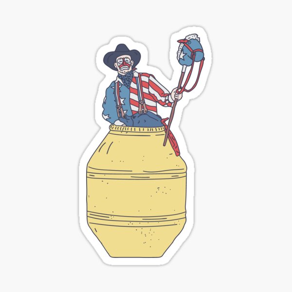 "Rodeo Clown - Barrelman - Patriotic Bullfighter" Sticker for Sale by ...
