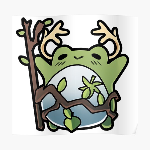 "Druid Frog (Textless Version)" Poster for Sale by Monstralgam | Redbubble