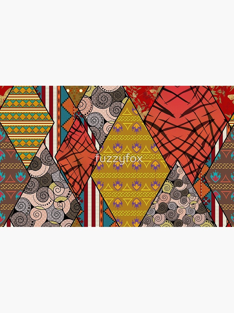 "Patchwork design seamless retro design pattern ornament background ...