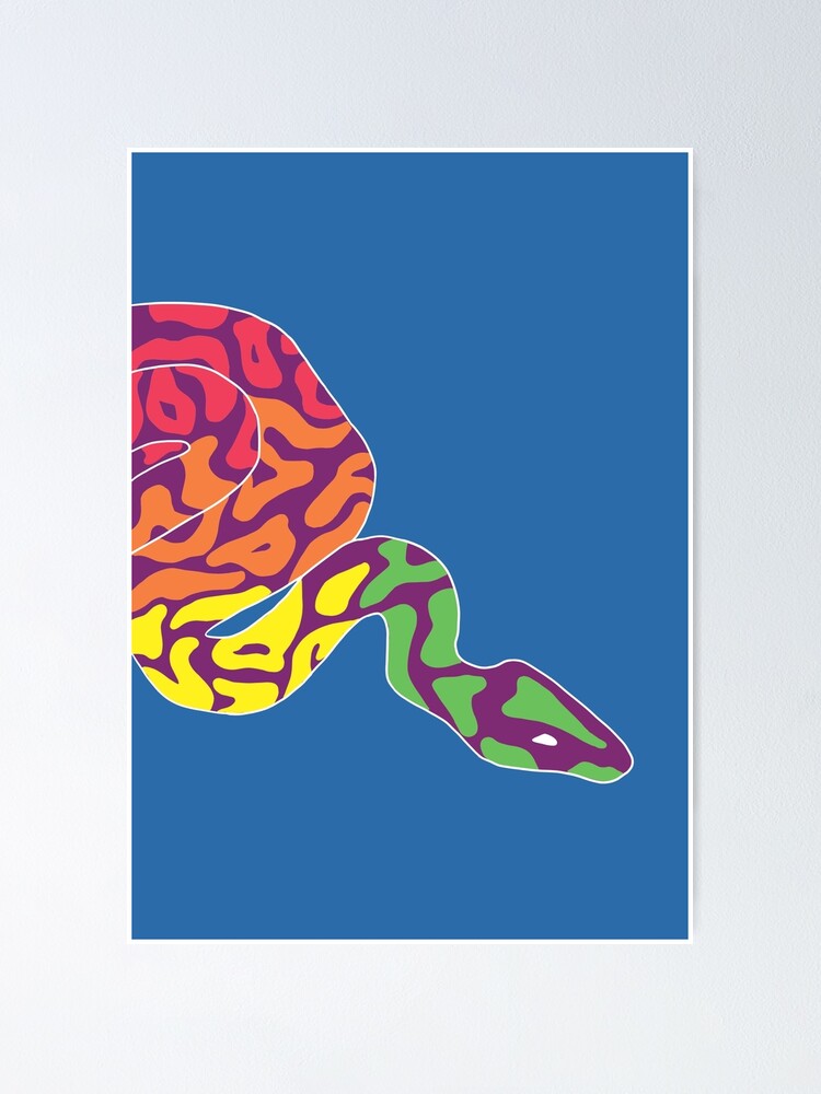 "pride snake, queer flag snek [undercover pride]" Poster for Sale by ...