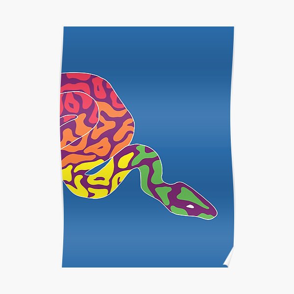 "pride snake, queer flag snek [undercover pride]" Poster for Sale by ...