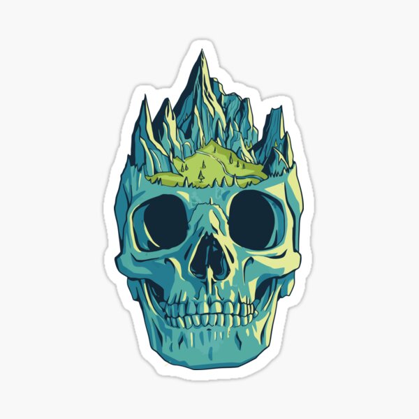 "skull face" Sticker for Sale by zaher97 | Redbubble
