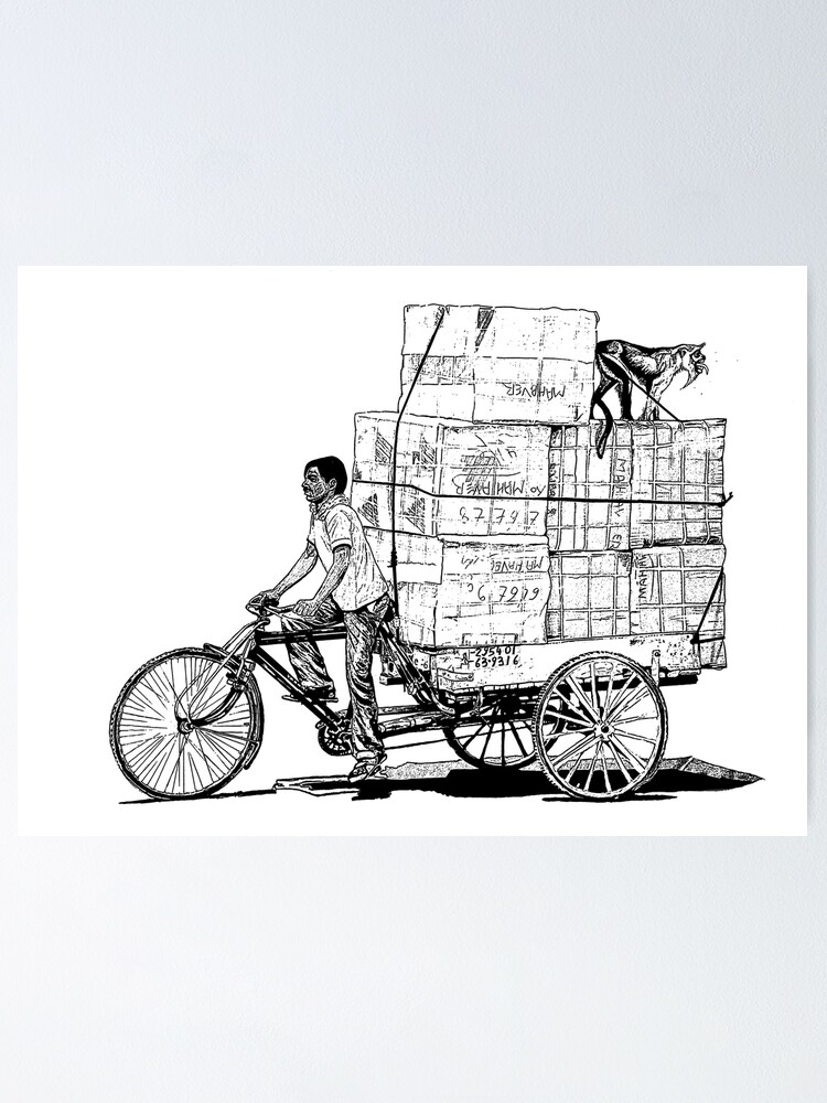 "Rickshaw" Poster by itchingink | Redbubble