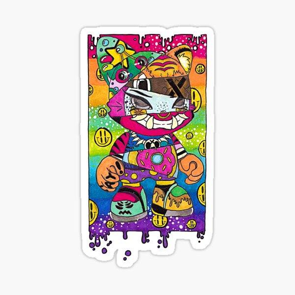 "Doodle Cat Tagger" Sticker for Sale by fandombunker | Redbubble