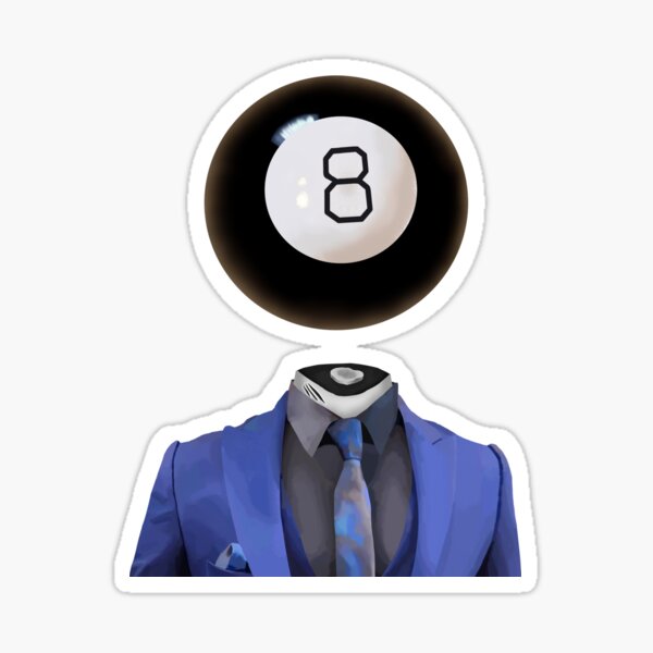 "Magic 8 ball man" Sticker for Sale by mr-snick | Redbubble