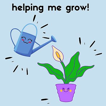 "Thank you for helping me grow!" Sticker for Sale by Yaseee | Redbubble