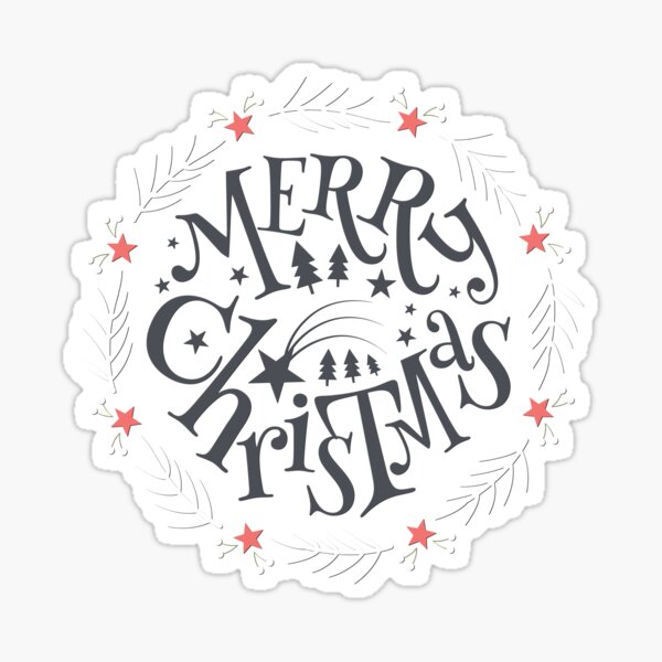 Merry Christmas Stickers | Redbubble