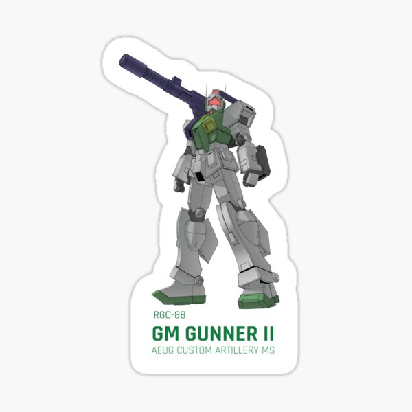 "GM Gunner II" Sticker for Sale by GundamTDA | Redbubble