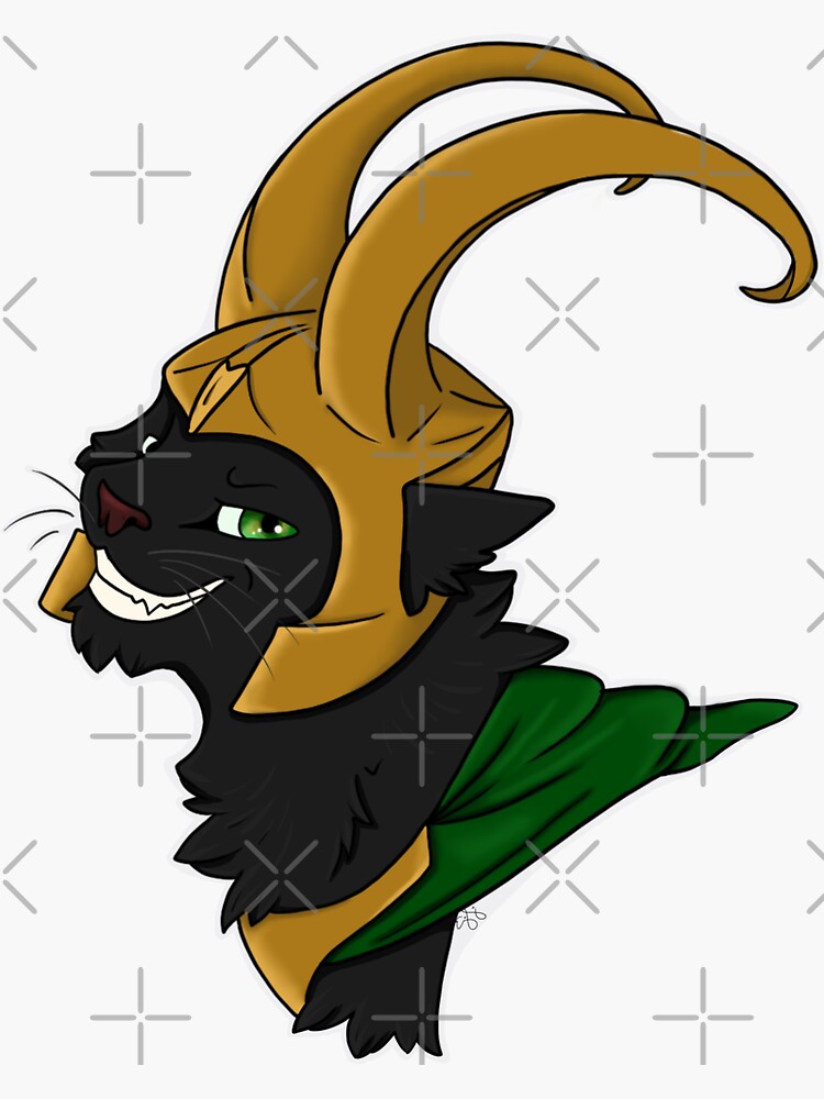 "LOKITTY BUST [2021 new]" Sticker for Sale by Emily Spaulding | Redbubble