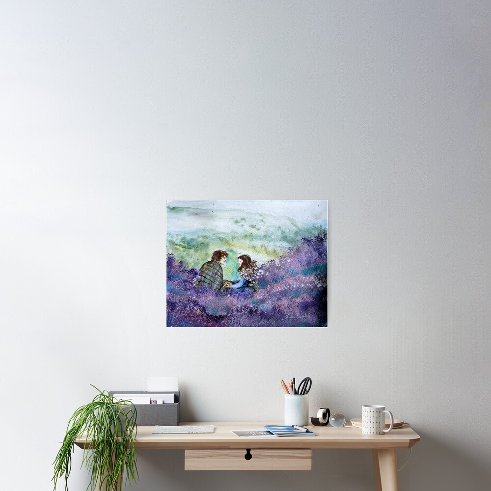 "watercolor painting by Laura Rispoli Scottish Highlands Misty Hills of ...