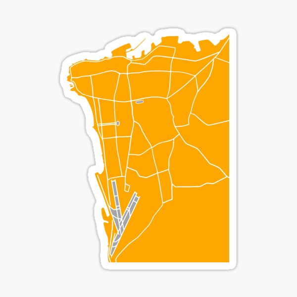 "Map of Beirut, Lebanon" Sticker for Sale by dkaranouh | Redbubble