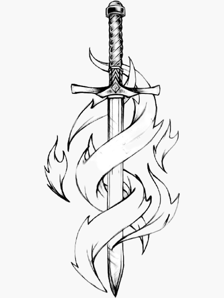 "Black sword art" Sticker by SLARTIST872 | Redbubble