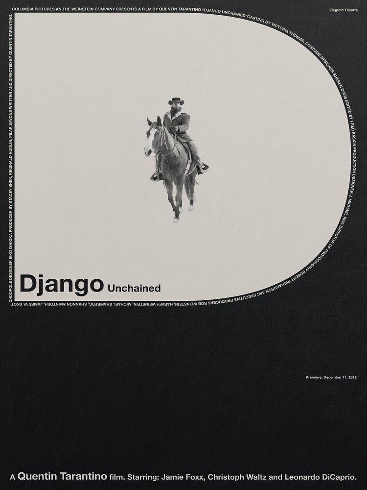 "Django Unchained Art Print / Indie retro modern art / Sticker / Poster ...