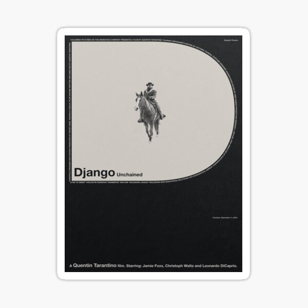 "Django Unchained Art Print / Indie retro modern art / Sticker / Poster ...