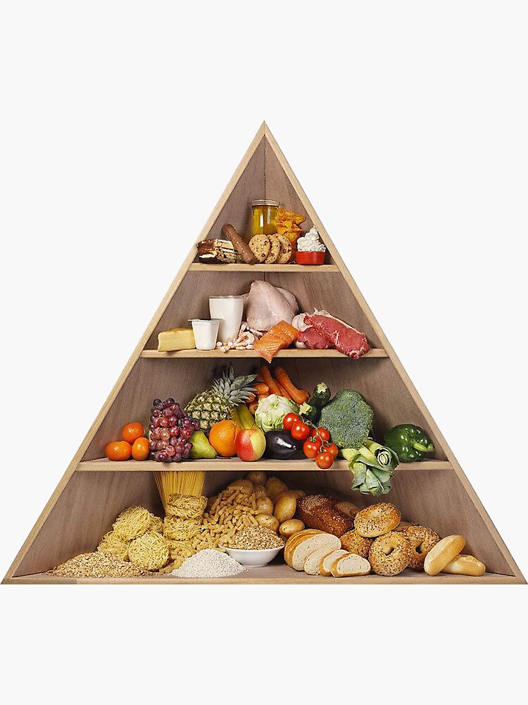 " food pyramid" Sticker for Sale by EMANUELMINIMAL | Redbubble