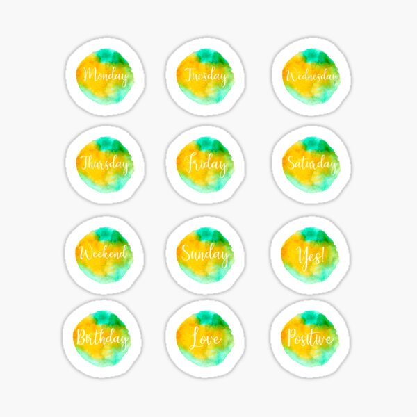"Daily Stickers for Planner and Bullet Journal" Sticker for Sale by Mia ...
