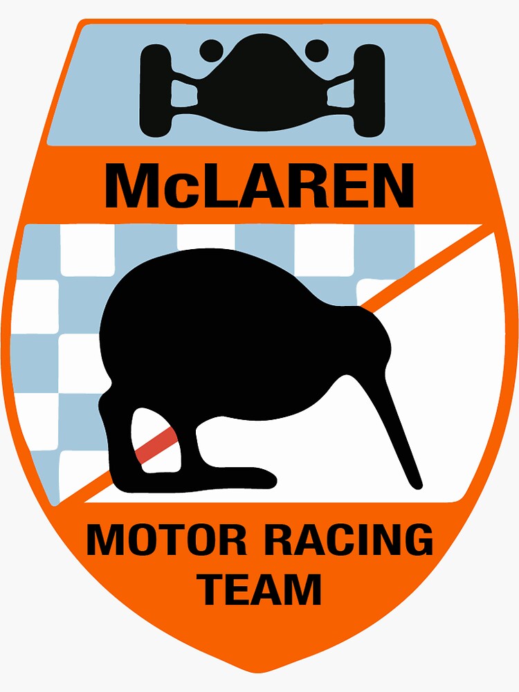 "mcLaren Retro" Sticker for Sale by loganah | Redbubble