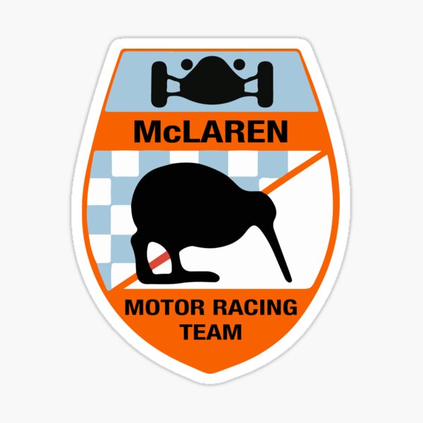 "mcLaren Retro" Sticker for Sale by loganah | Redbubble