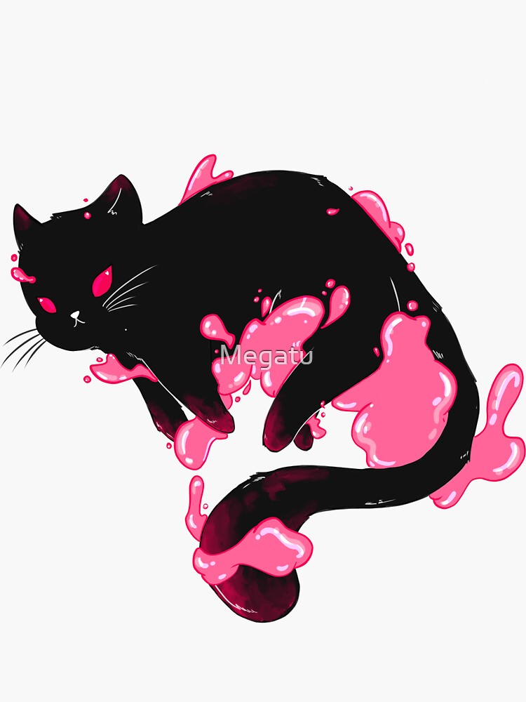 "Magic cat" Sticker by Megatu | Redbubble