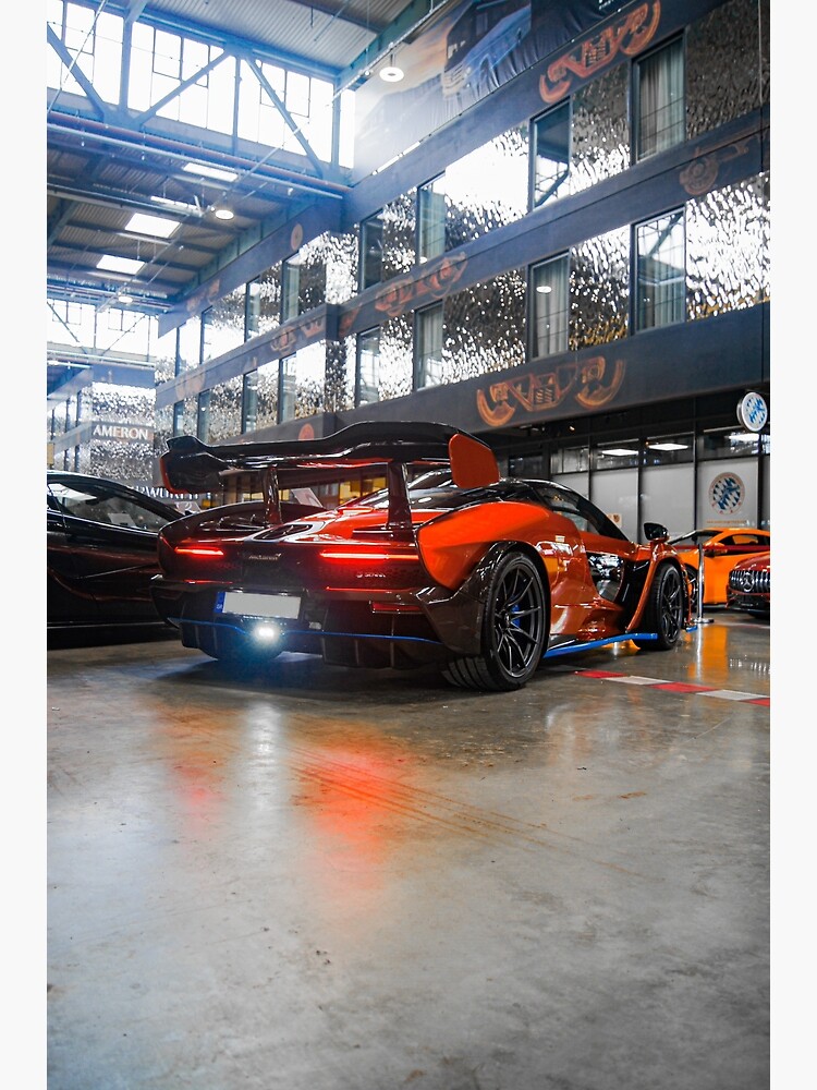 "McLaren Senna Volcano Orange" Poster for Sale by JBAutomobileArt ...